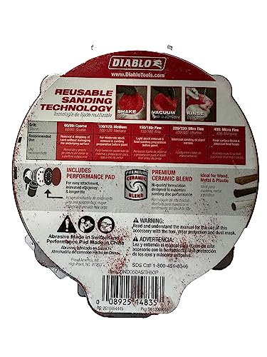 Diablo 5 inch SandNET Reusable Sanding Discs - 50 Disc Assorted Pack