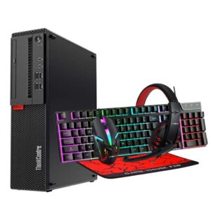 lenovo sff gaming desktop, intel core i7 7th gen, 16 gb, 512gb ssd, nvidia gt 1030 2gb, ultronix keyboard, mouse, mousepad, headset windows 10 pro (renewed)