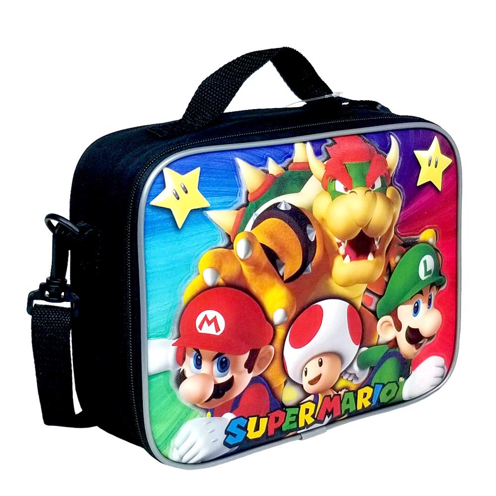 SUPER MARIO Bros Super Bowser Lunch #NN43771, Medium, Black