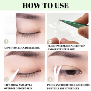 Eyelid Tape 400 Count,7mm of Double Eyelid Lifter Strips for a Dramatic, Durable Double Eyelid Tape, Comfortable and Easy to Apply, Skin Friendly Eye Lift Tape for Droopy Lids