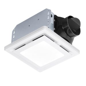 DEWENWILS Bathroom Exhaust Fan with Light, 14W Ceiling Mount Ventilation Fans, 80 CFM 1.5 Sones Bathroom Vent Fan with Light for Home, 800lm LED Light 3000K/4000K/5000K 3CCT Adjustable, White