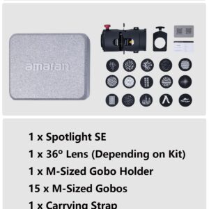 amaran Spotlight SE by Aputure Lighting Modifier for amaran 150c amaran 300c (Spotlight SE（36°Lens kit）)