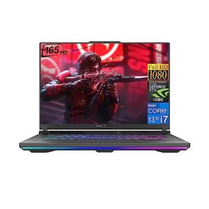 asus rog strix g16 gaming laptop 2023 newest, 16" fhd 165hz display, geforce rtx 4060, intel core i7-13650hx (14 core), 32gb ddr5 ram, 2tb ssd, wi-fi 6e, 4 zone rgb, windows 11, with cleaning brush