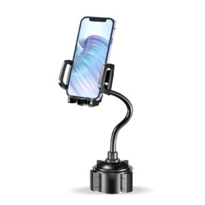 usberg cup holder mobile phone holder, upgraded universal cup holder, adjustable, expandable base, suitable for car trucks, compatible with iphone, samsung, google, and all phones