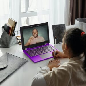 AWOW Purple Touchscreen 2 in 1 Laptop, 11.6" FHD Purple Intel 4 Core Celeron N4120 Processor 6GB RAM 256GB M.2 SSD Storage Kids Gift Convertible Laptop