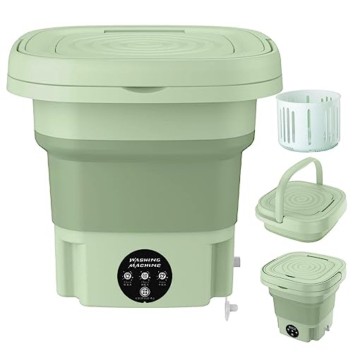 PUCHEN 8L Portable Washing Machine | Foldable Mini Washing Machine | Mini Washing Machine Half Automatic Small Washer | with 3 Modes Cleaning for Underwear | Baby Clothes, or Small Items