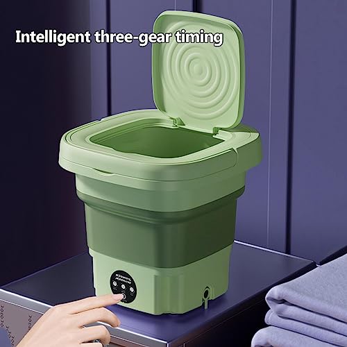 PUCHEN 8L Portable Washing Machine | Foldable Mini Washing Machine | Mini Washing Machine Half Automatic Small Washer | with 3 Modes Cleaning for Underwear | Baby Clothes, or Small Items