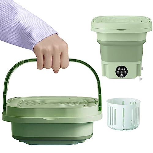 PUCHEN 8L Portable Washing Machine | Foldable Mini Washing Machine | Mini Washing Machine Half Automatic Small Washer | with 3 Modes Cleaning for Underwear | Baby Clothes, or Small Items