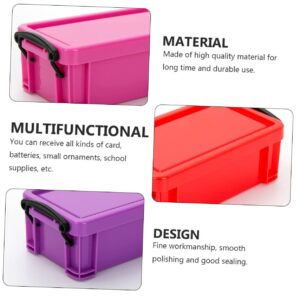 Alipis 3pcs Plastic Storage Box Plastic to Go Containers Mini Plastic Containers Plastic Organizer Box Storage Container with Lid Clothes Storage Bins Plastic Storage Bin with Lid Desktop