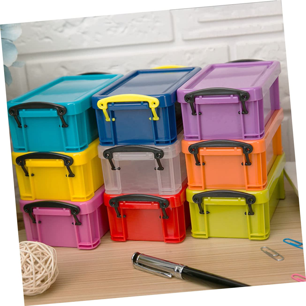 Alipis 3pcs Plastic Storage Box Plastic to Go Containers Mini Plastic Containers Plastic Organizer Box Storage Container with Lid Clothes Storage Bins Plastic Storage Bin with Lid Desktop