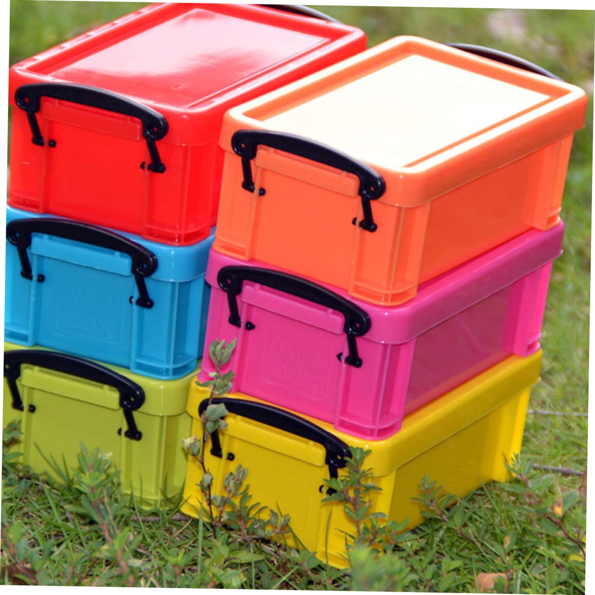 Alipis 3pcs Plastic Storage Box Plastic to Go Containers Mini Plastic Containers Plastic Organizer Box Storage Container with Lid Clothes Storage Bins Plastic Storage Bin with Lid Desktop