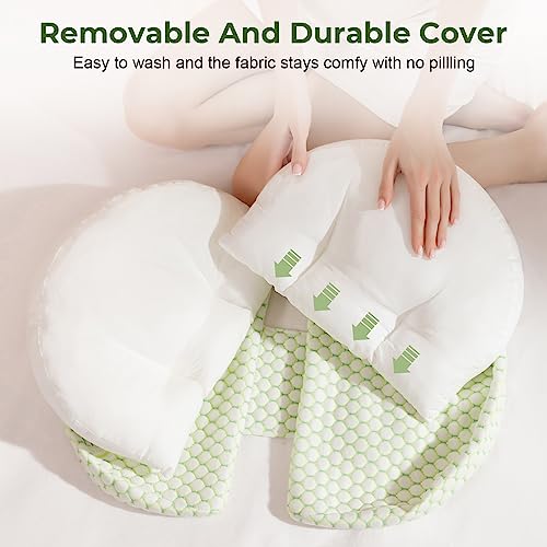 InnoLuxe Pregnancy Wedge Pillows for Sleeping, Maternity Pillow for Pregnant Women, Soft Pregnancy Pillow Support for Back, Belly, HIPS & Legs, Travel Friendly & Machine Washable