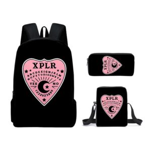 wylinger xplr merch sam and colby backpack three-piece sets bags casual musician oxford cloth travel bag