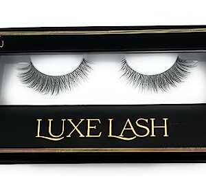 Luxe Lash Cutie - Premium Faux Mink False Eyelashes Kit with Featherlight Band, Reusable, Hypoallergenic Eyelash Extension for a Classy Natural Look, and with Effortless Application