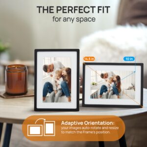 Skylight Digital Picture Frame - WiFi Enabled with Load from Phone Capability, Touch Screen Digital Photo Frame Display - Customizable Gift for Friends and Family - 10 Inch White