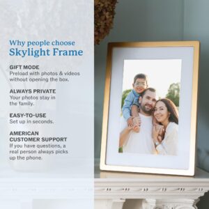 Skylight Digital Picture Frame - WiFi Enabled with Load from Phone Capability, Touch Screen Digital Photo Frame Display - Customizable Gift for Friends and Family - 10 Inch Silver