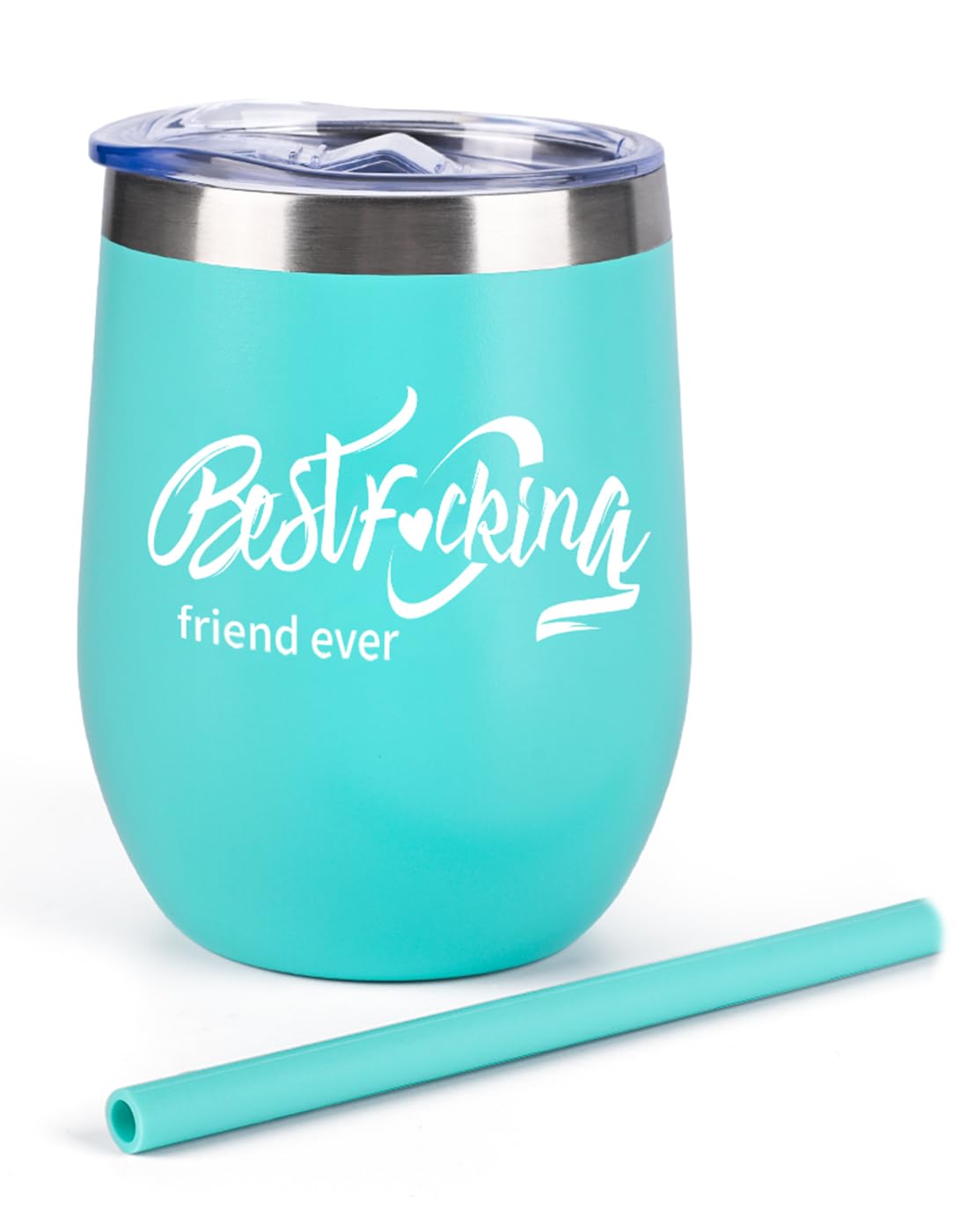 Birthday Gifts for Women Best Friends,BFF Gifts, Funny Friendship Gifts for Women, Birthday Gifts for Friends, Besties, Sister, Her, Woman - Wine Glass Tumbler - Mint (12 oz)