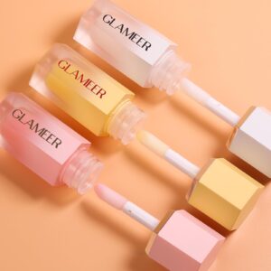 GLAMEER Moisturizing Lip Oil,Fruit Flavoured Lip Oil For Dry Lip,Lip Moisturizing Treatment Nourishing Lip Gloss, for Women Girls Lip Care Products