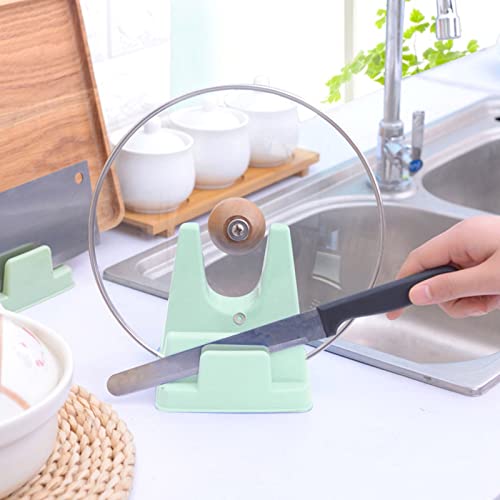 Guolarizi Kitchen Supplies Pot Cover Rack Sitting Type Pot Cover Shelf Rack Household Plastic Bracket Things for The Kitchen Sink