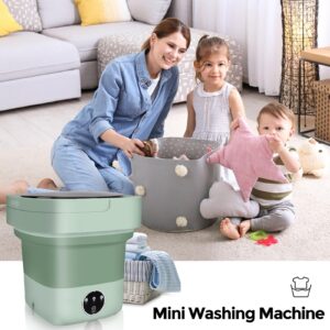 Portable Washing Machine, Foldable Mini Washing Machine, Small Portable Washer for Baby Clothes, Underwear or Small Items, Apartment, Dorm, Camping, RV Travel laundry