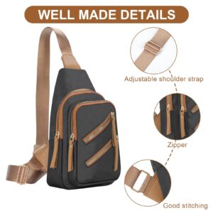 Aomiduo Trendy Crossbody Bags for Women and Men, Multipurpose Sling Bag Backpack Hiking Daypack Cross Body Chest Bag (Black)