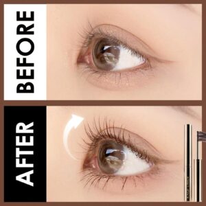 Brown Mascara, Thrive Mascara Liquid Lash Extensions Enlarge Eyes, Waterproof Mascara Brown, Brown Mascara Volume And Length, Smudge Proof Long Lasting Fine Brush Mascara For Eyelashes