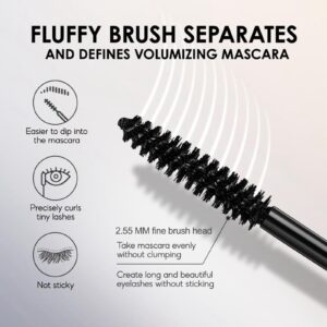 Brown Mascara, Thrive Mascara Liquid Lash Extensions Enlarge Eyes, Waterproof Mascara Brown, Brown Mascara Volume And Length, Smudge Proof Long Lasting Fine Brush Mascara For Eyelashes