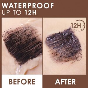 Brown Mascara, Thrive Mascara Liquid Lash Extensions Enlarge Eyes, Waterproof Mascara Brown, Brown Mascara Volume And Length, Smudge Proof Long Lasting Fine Brush Mascara For Eyelashes