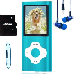 MP3 Player / MP4 Player, Hotechs MP3 Music Player with 32GB Memory SD Card Slim Classic Digital LCD 1.82'' Screen Mini USB Port with FM Radio, Voice Record