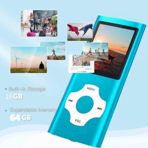 MP3 Player / MP4 Player, Hotechs MP3 Music Player with 32GB Memory SD Card Slim Classic Digital LCD 1.82'' Screen Mini USB Port with FM Radio, Voice Record