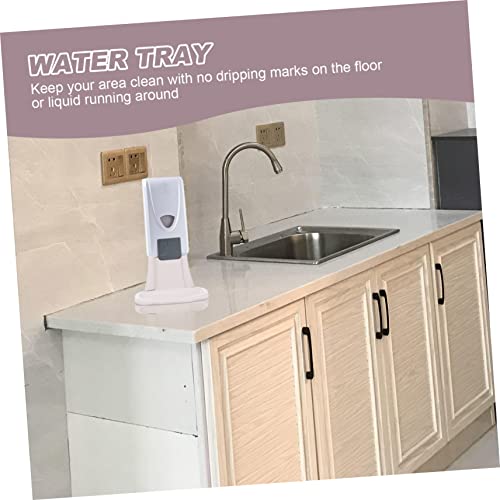 Cabilock 1pc Water Tray Household Dispenser Tray Soap Dispenser Drip Catcher Dispenser Stand Shower Containers Drip Tray Wall Foam Soap Dispenser Plastic Drip Tray White Dripper Automatic