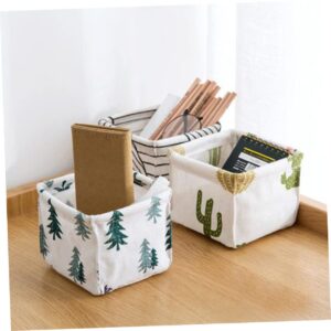 Zerodeko 2pcs Collapsible Storage Box Foldable Storage Bins Desk Organizer Storage Bins Foldable Canvas Storage Basket Storage Baskets Storage Organizer Cotton Basket Stationery