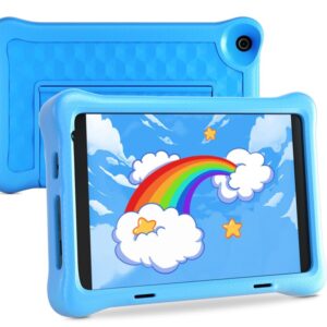 Okaysea Kids' Tablet 8-inch Tablet,2GB RAM 32GB ROM Android 12.0,1280 * 800 HD Display,4000mAh,Parental Controls, Bluetooth,WiFi, Dual Camera, Shockproof Stand Protective case (Blue)