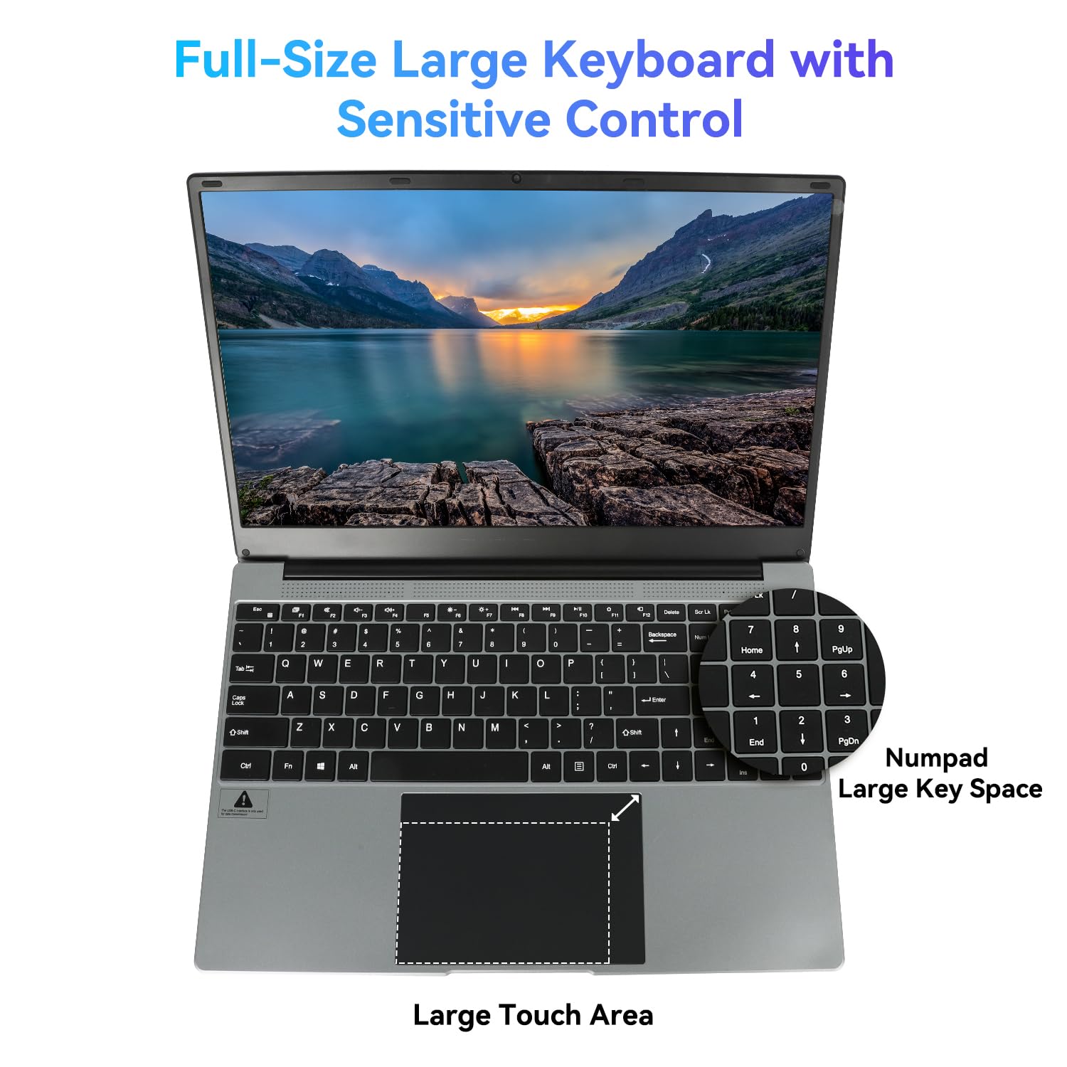 ANMESC Laptop Computer 15.6" with 1080P FHD Display, Quad-Core Intel Celeron N5095 Processors, 12GB DDR4 512GB SSD,Windows 11 Laptop Computers