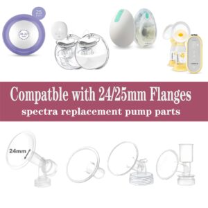 bliblo 6pcs Flange Insert 17mm, Compatible with TSRETE/Bellababy/Lansinoh/momcozy S9/S12/S9pro/S12pro,Wearable Breast Pump Shields/Flanges，Milk Collector 24mm Universal (17mm)