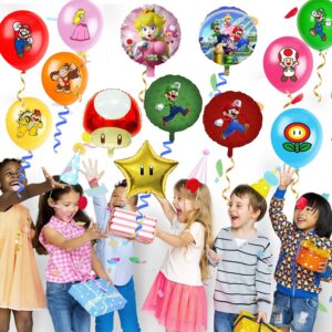 34pcs Balloons for Birthday Party Decorations Birthday Party Supplies Balloons Arch Mario Bros Balloons Party Decor.