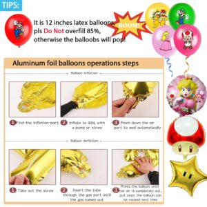 34pcs Balloons for Birthday Party Decorations Birthday Party Supplies Balloons Arch Mario Bros Balloons Party Decor.