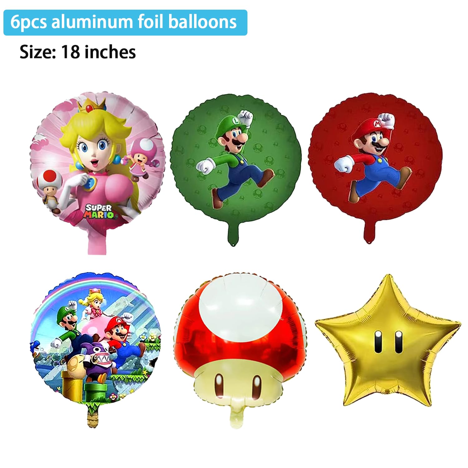 34pcs Balloons for Birthday Party Decorations Birthday Party Supplies Balloons Arch Mario Bros Balloons Party Decor.