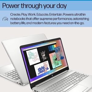 HP 2023 Newest 15.6" Laptop, AMD Ryzen 7 5700U (Beats i7-1265U), 16GB RAM, 512GB SSD, HD Micro-Edge Display, AMD Radeon Graphics, Thin & Portable, Wi-Fi 6, Bluetooth, Windows 11 Home, ‎Natural Silver