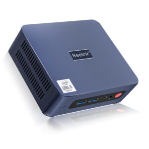 beelink sei10 mini pc,10th generation intel i5-1035g7 processor(up to 3.7ghz),mini computer with 16g ddr4 ram/500gb m.2 2280 pcie3.0 ssd,supports 5k display(dp)/triple display/wifi6/bt5.2/usb3.2