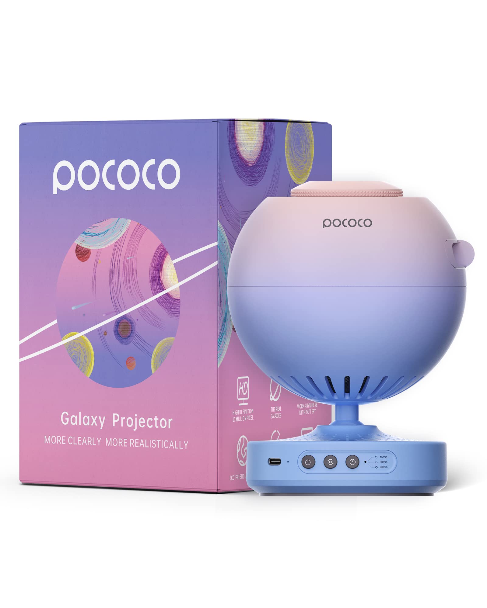 【Limited Time Offer: 16% Off 】POCOCO Galaxy Projector + Aurora and Deep Sea - Discs (6 Pieces)