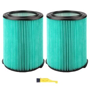 2 pack vf6000 filter, wet dry vac filter for ridgid shop vac 5-20 gallon vacuums wd5500 wd0671 wd6425 wd7000 wd1280 wd1851 wd1680 wd1956 rv2400a 1400rv rv2600b, hepa filters