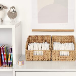 StorageWorks Wicker Storage Baskets with Built-in Handles