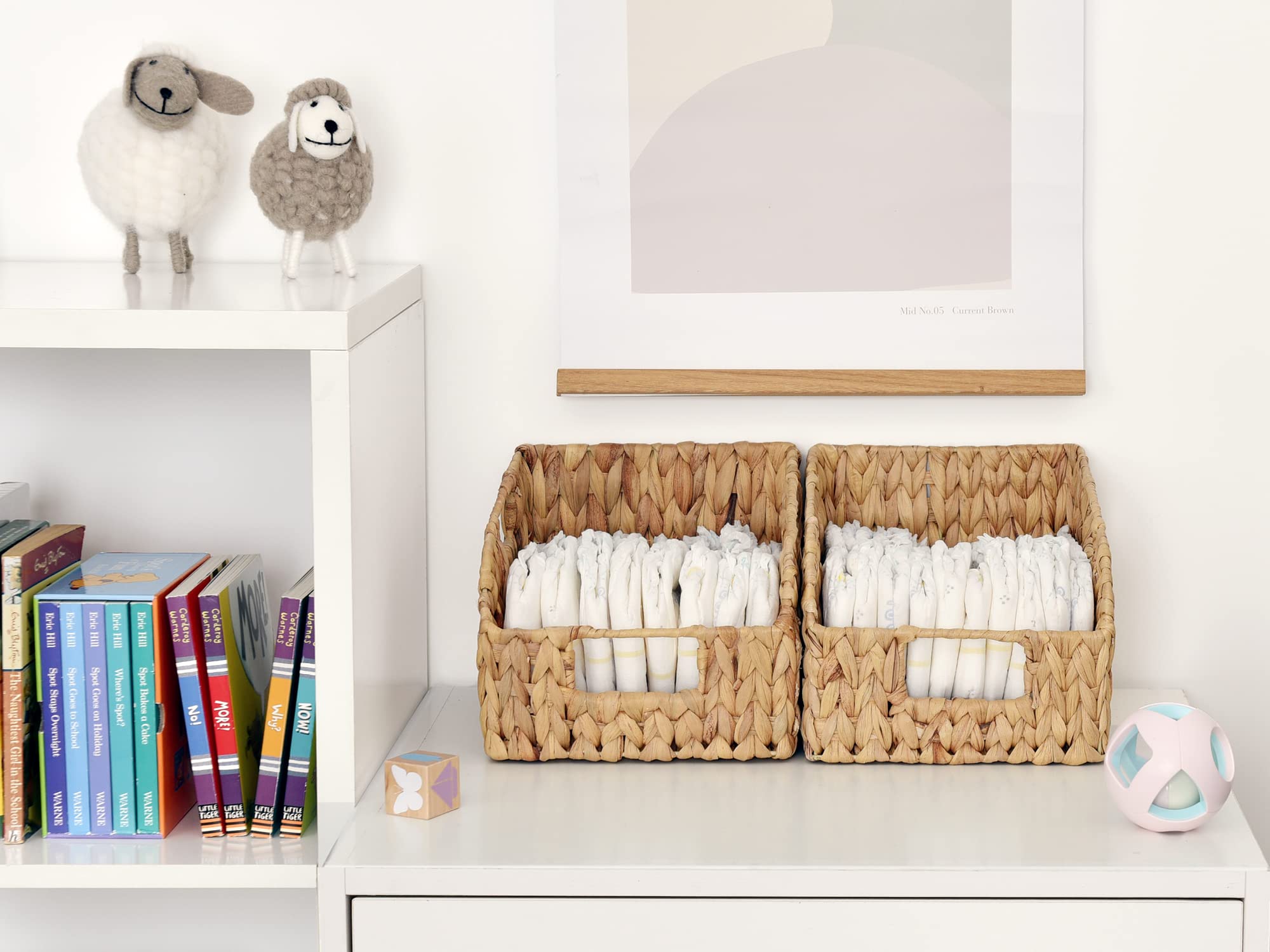 StorageWorks Wicker Storage Baskets with Built-in Handles