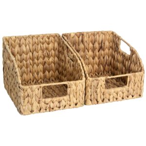 StorageWorks Wicker Storage Baskets with Built-in Handles