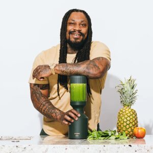 Beastmode by Beast Health Blender | Beast Health x Marshawn Lynch | Blend Smoothies and Shakes, Stainless Steel Bottle, 1200W (Forest Green)