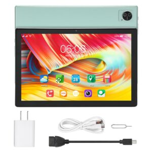 ciciglow Office Tablet, 10.1 Inch FHD Gaming Tablet, 8GB RAM 256GB ROM Reading Tablet, Octa Core CPU, 8MP+16MP Camera, for Android 12, 7000mAh, 4G LTE, WiFi (Green)