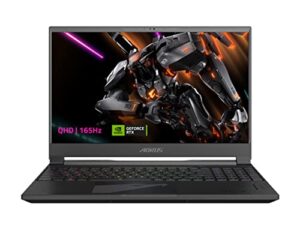 gigabyte aorus 15x: 15.6" 16:9 thin bezel qhd 2560x1440 165hz, nvidia geforce rtx 4070 laptop gpu 8gb gddr6, intel core i9-13980hx, 16gb ddr5 ram, 1tb ssd, win11 home (aorus 15x asf-d3us754sh), black