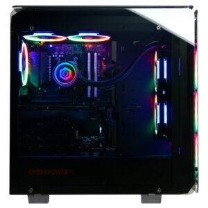 CyberpowerPC Gamer Supreme Liquid Cool Gaming PC, AMD Ryzen 9 7900X 4.7GHz, GeForce RTX 4060 Ti 16GB, 32GB DDR5, 2TB NVMe SSD, Wi-Fi Ready & Windows 11 Home (SLC8400A2),Black