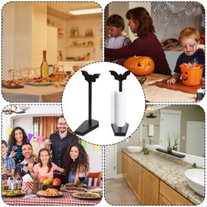 Bat Paper Towel Holder, Toilet Paper Holder Stand Black Paper Towel Holder Countertop Paper Holder Standing for Kitchen Bathroom Gothic Home Decor Halloween Decoration